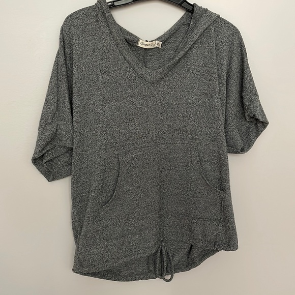 Ginger G | Tops | Ginger G Short Sleeve Hoodie | Poshmark